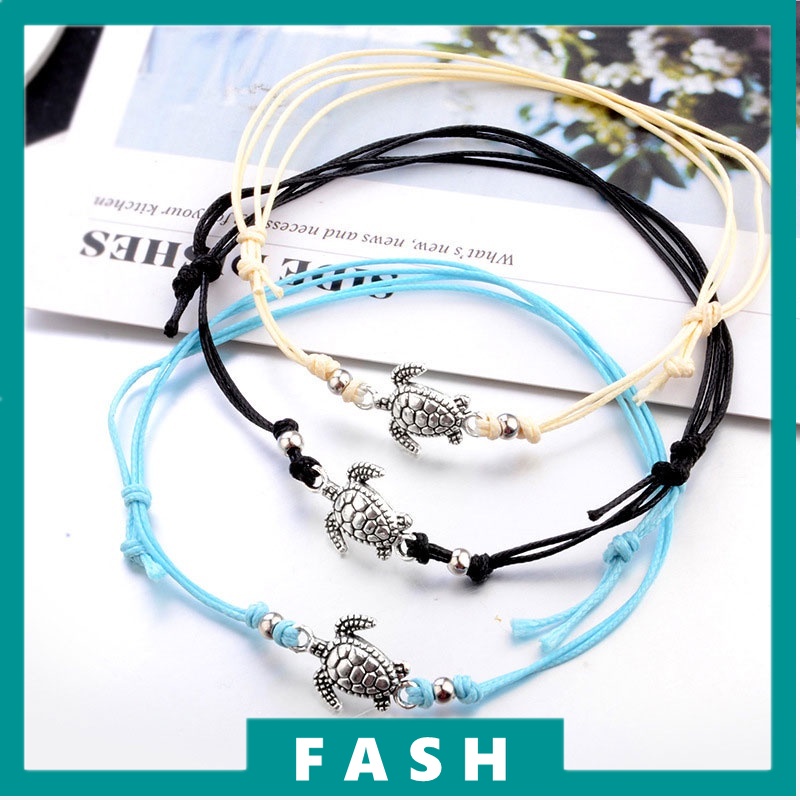 Simple Fashion Retro Hemp Rope Turtle Bracelet Hand Woven Ancient ...