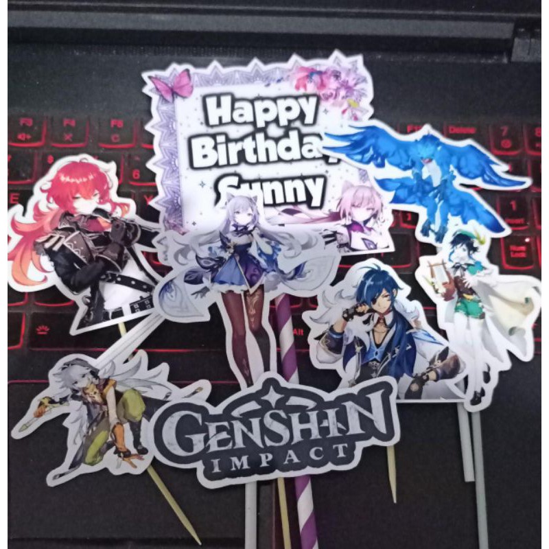 Genshin impact cake topper cake decoration | Shopee Philippines