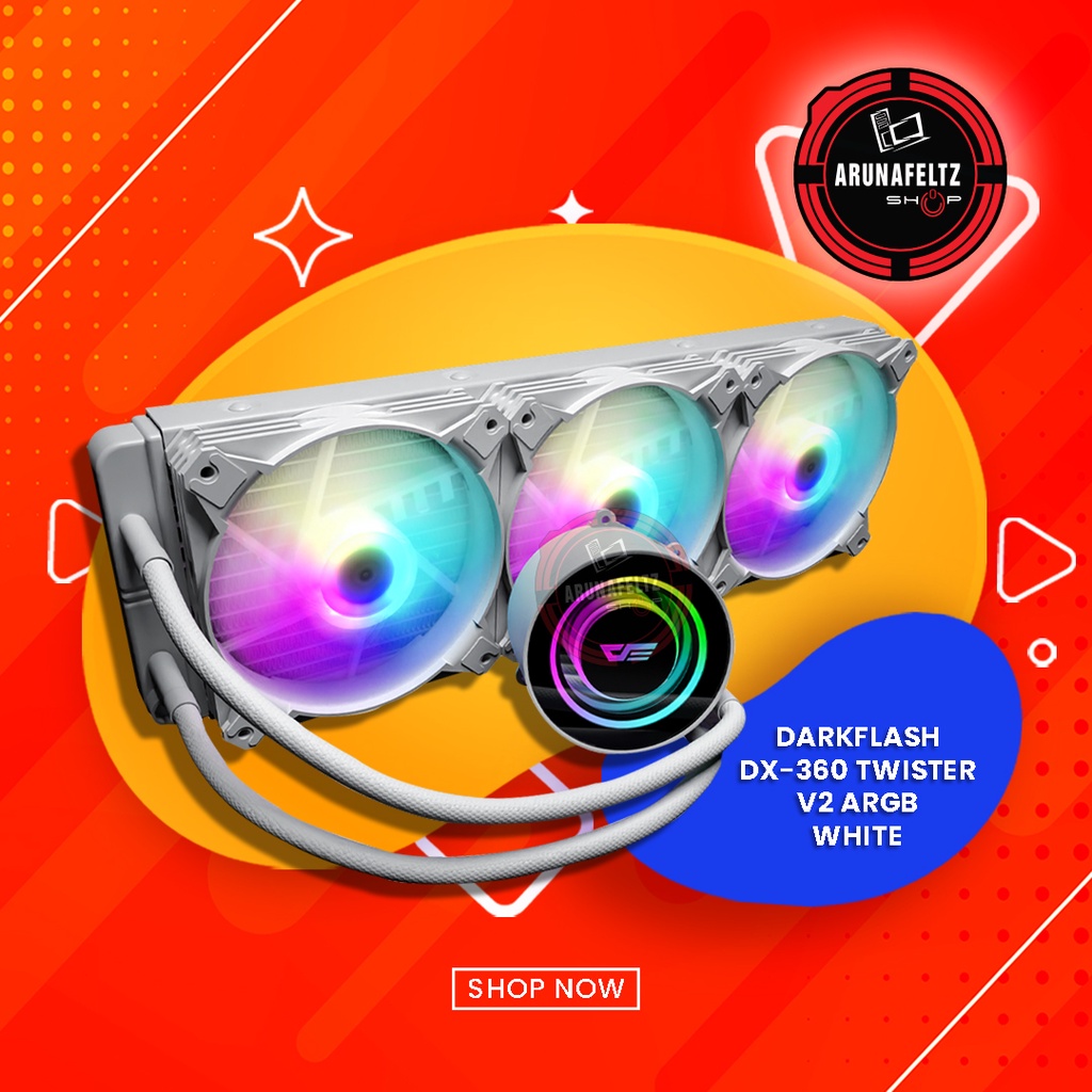 DARKFLASH TWISTER DX360 V2 WHITE ARGB AIO LIQUID CPU COOLER | Shopee ...
