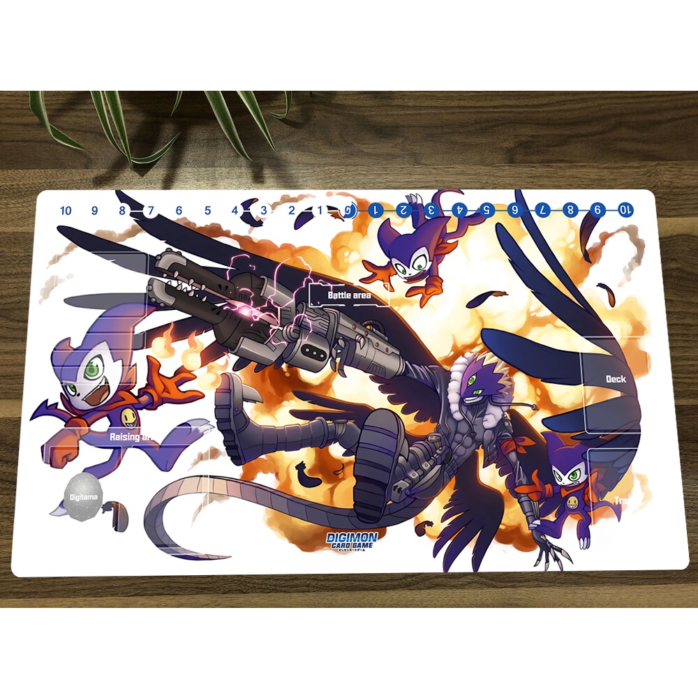 Digimon Playmat Impmon & Beelzemon Trading Card Game Mat DTCG CCG Mat Mouse Desk Pad TCG Gaming ...