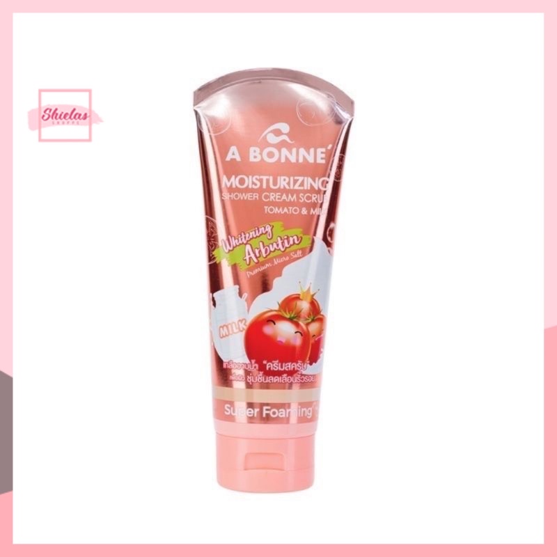 Abonne Moisturizing Shower Cream Scrub Tomato & Milk 350ml | Shopee ...
