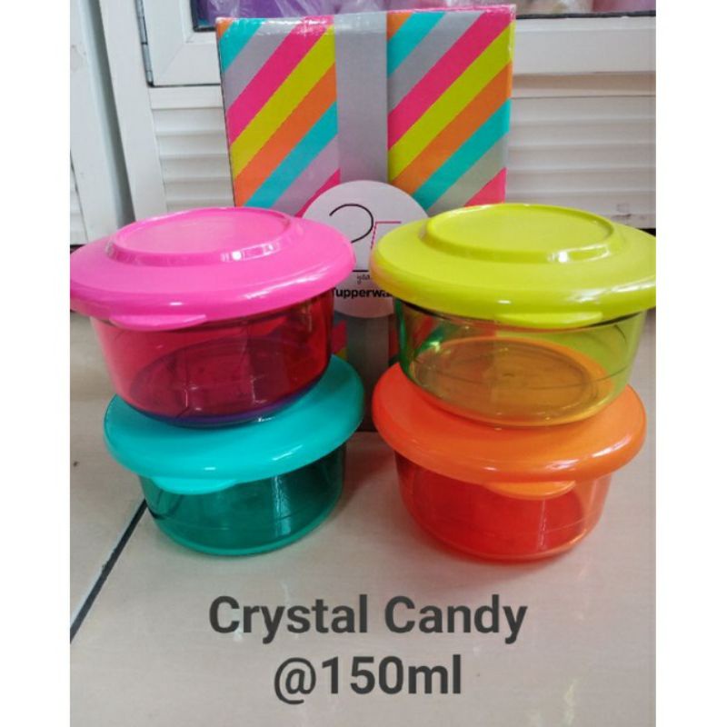 Round mini crystal container, bowl, tupperware box | Shopee Philippines
