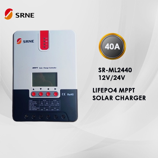 SRNE 40A 12V/24V MPPT Solar Charge Controller | Shopee Philippines