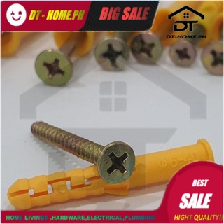 50PCS Tox With Screw,6mm,8mm,10mm,Tox Wall Plug With Stopper,Expand ...