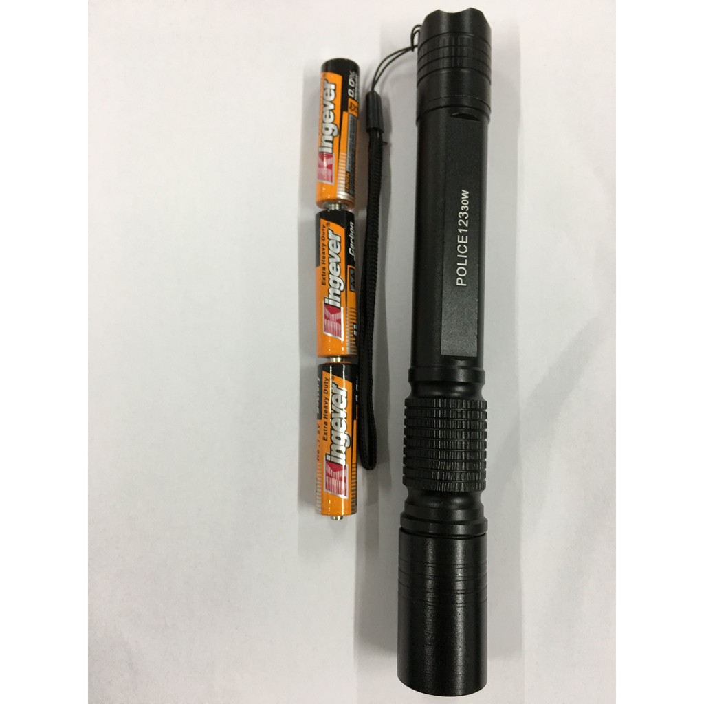 3AA LED Flashlight police123 30W | Shopee Philippines