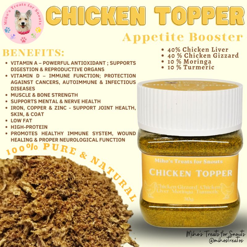 Chicken Topper / Appetite Booster for Dogs and Cats by Miho's Treats ...