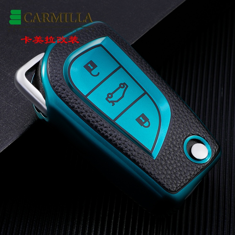 TPU Leather Type Car Smart Key Case Cover For Toyota Hilux Revo Innova ...