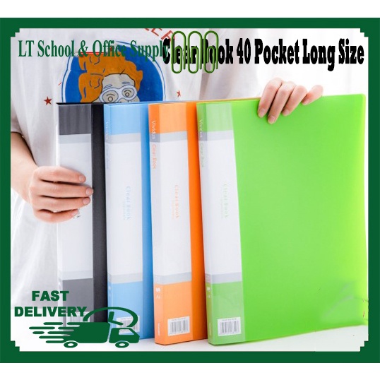 40 Pockets to 80 Pages each Clear Book Non-Refillable Presentation ...