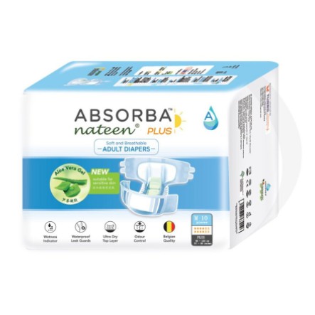 Absorba Nateen Plus Adult Diaper (M size) | Shopee Philippines