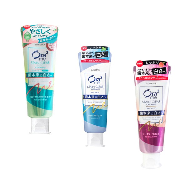 ORA2 Stain Clear Premium Toothpaste Peach / Mint / Camellia | Shopee ...