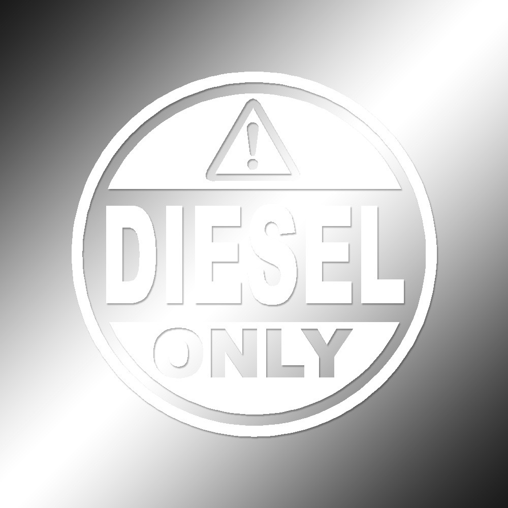 Sticker | (1) Diesel Only fuel Decal | Weather proof die-cut | 3 inches ...