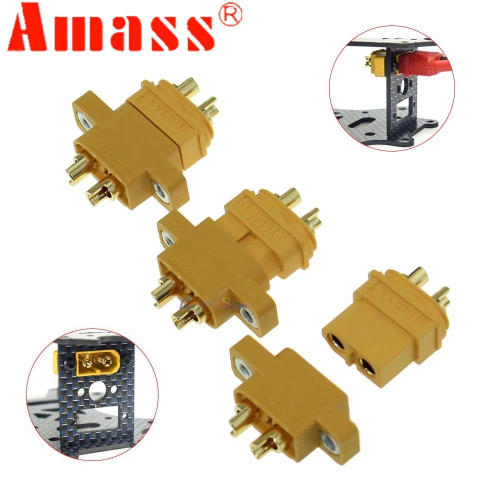 1 PAIR AMASS Connector Plug XT90E-M XT60E-M Mountable XT60 XT90 Male Plug Connector | Shopee ...