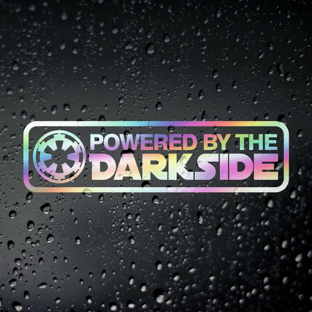 Three Ratels FD577 Powered By The Dark Side Oil Slick Car Sticker, JDM ...