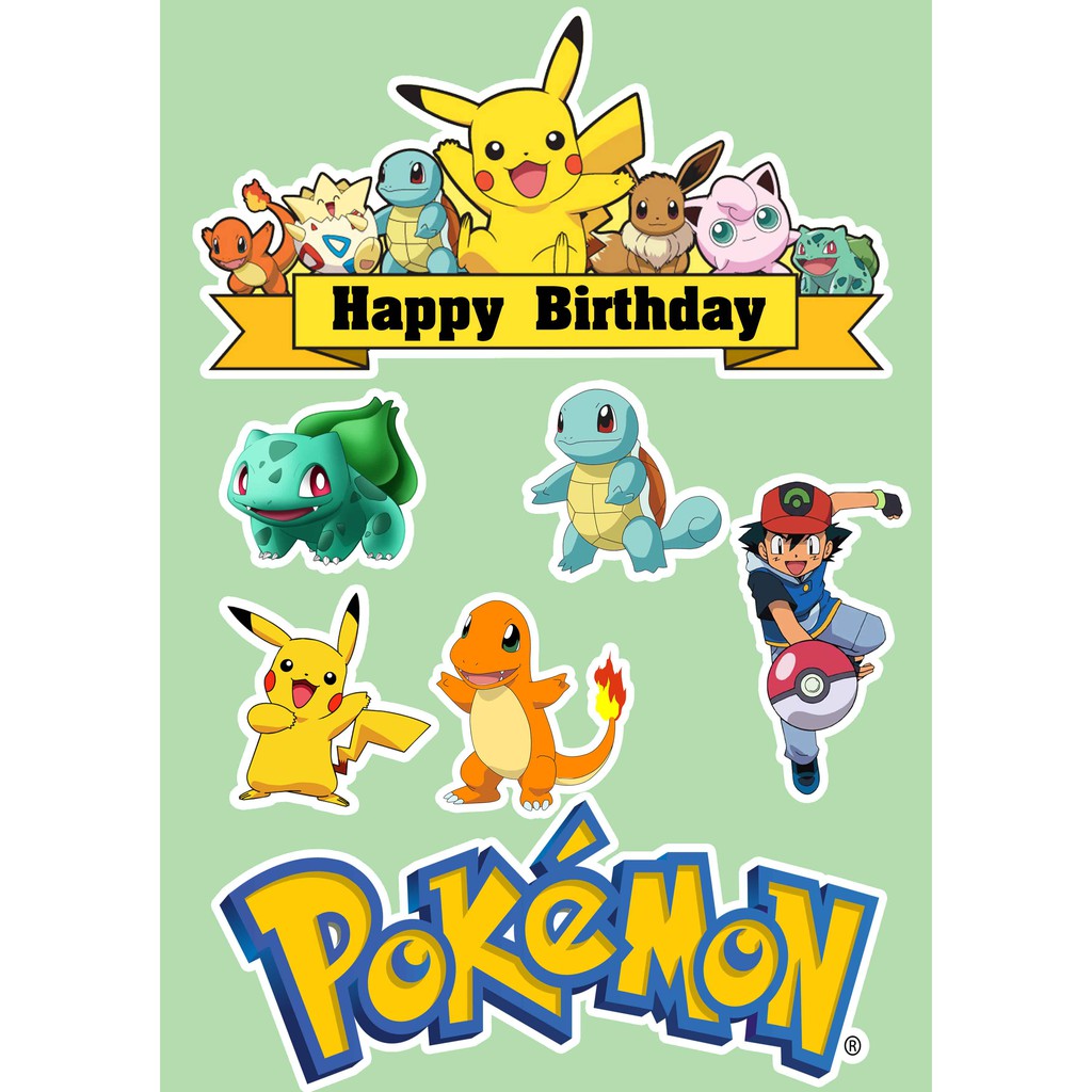 POKEMON THEME Cake Topper | Shopee Philippines