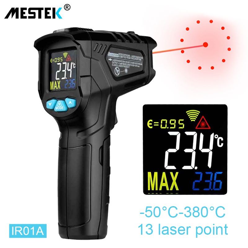 Infrared Thermometer IR03 Series 400C/600C Thermometer Emissivity ...