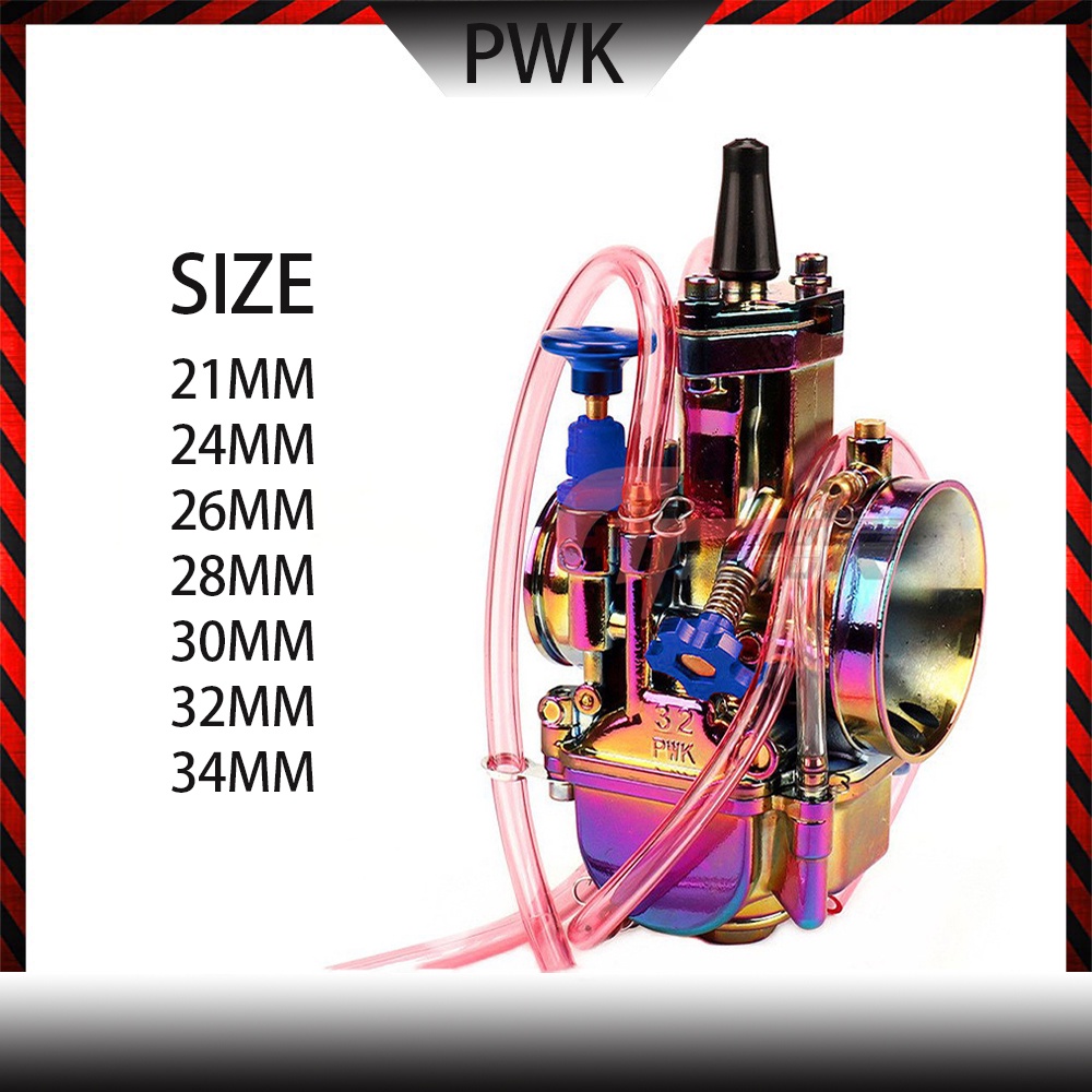 PWK carburetor 21-34mm Racing SUDCO Free POWER JET Flat slide Universal Multicolor Rainbow Color ...