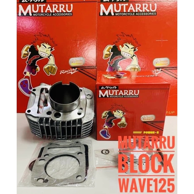 MUTARRU CYLINDER BLOCK STEEL WAVE125 XRM125 RS125 65MM 2 Valves / 65MM ...