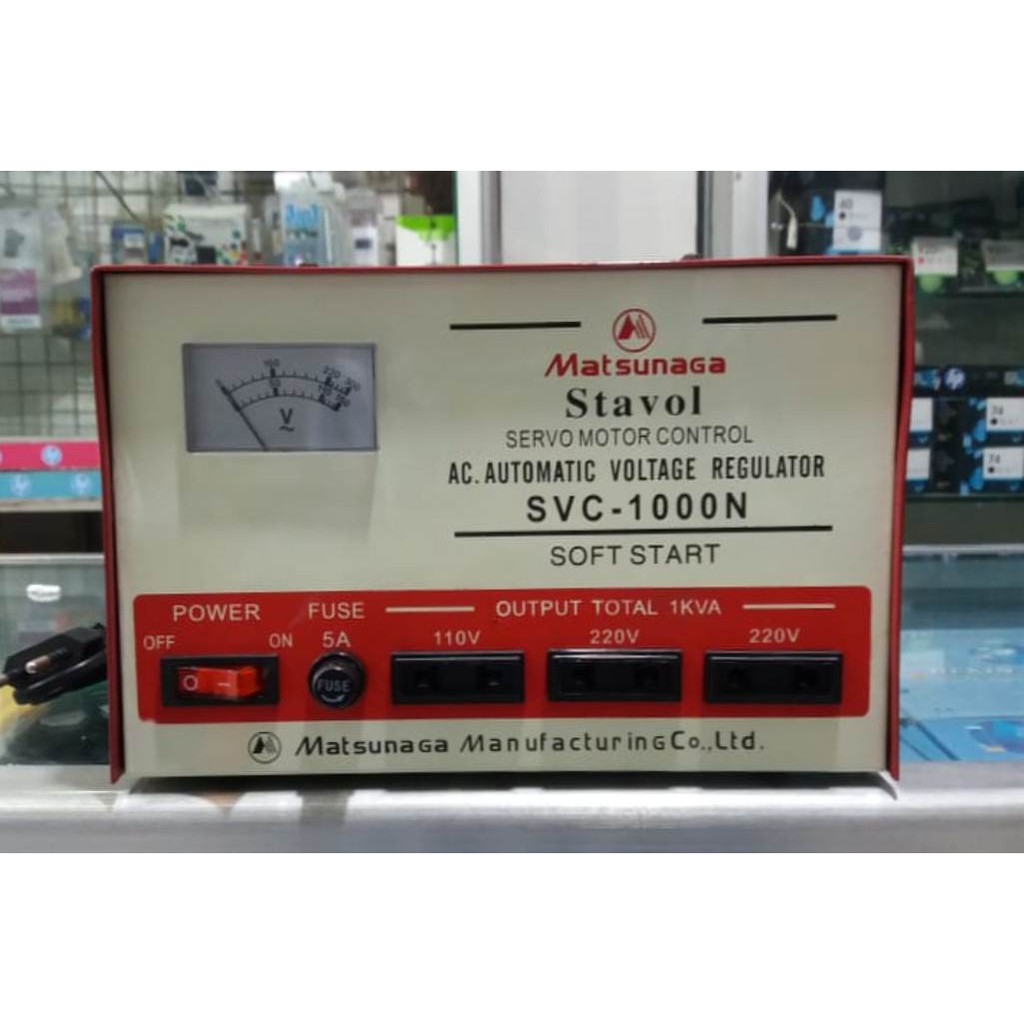 Voltage STABILIZER - STAVOL- MATSUNAGA SVC 1000N | Shopee Philippines