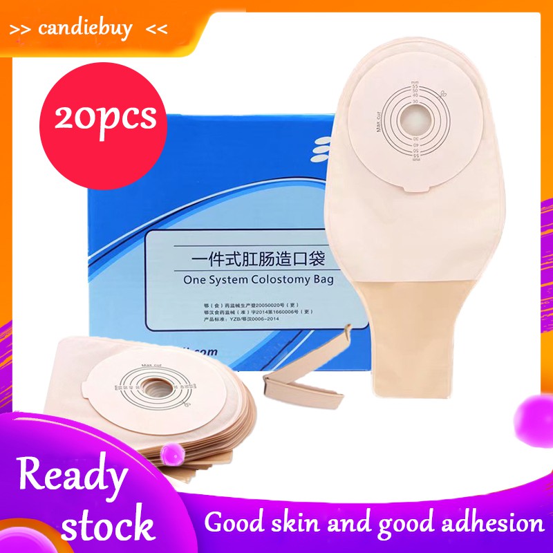 20PCS One-piece System Ostomy Bag Colostomy Bag Stoma healthy Care 20 ...