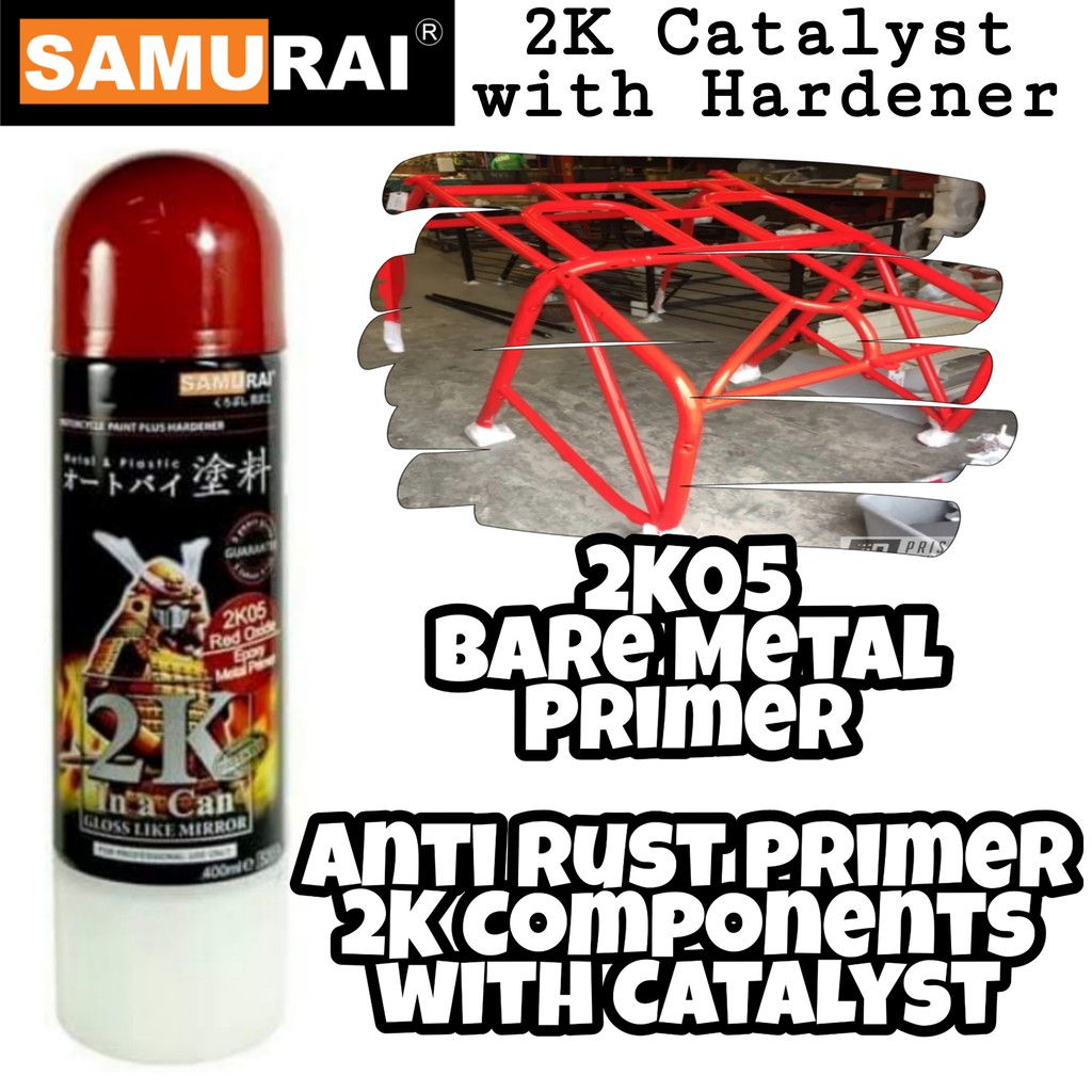 SAMURAI Spray Paint 2K05 Metal Primer Anti Rust (RED) - Cash On Delivery | Shopee Philippines