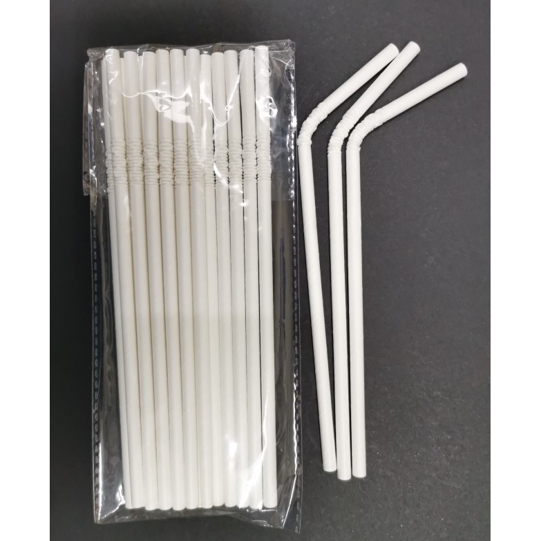 Paper Straw Flexible (Bendable Paper Straw) Individually Wrap | Shopee ...