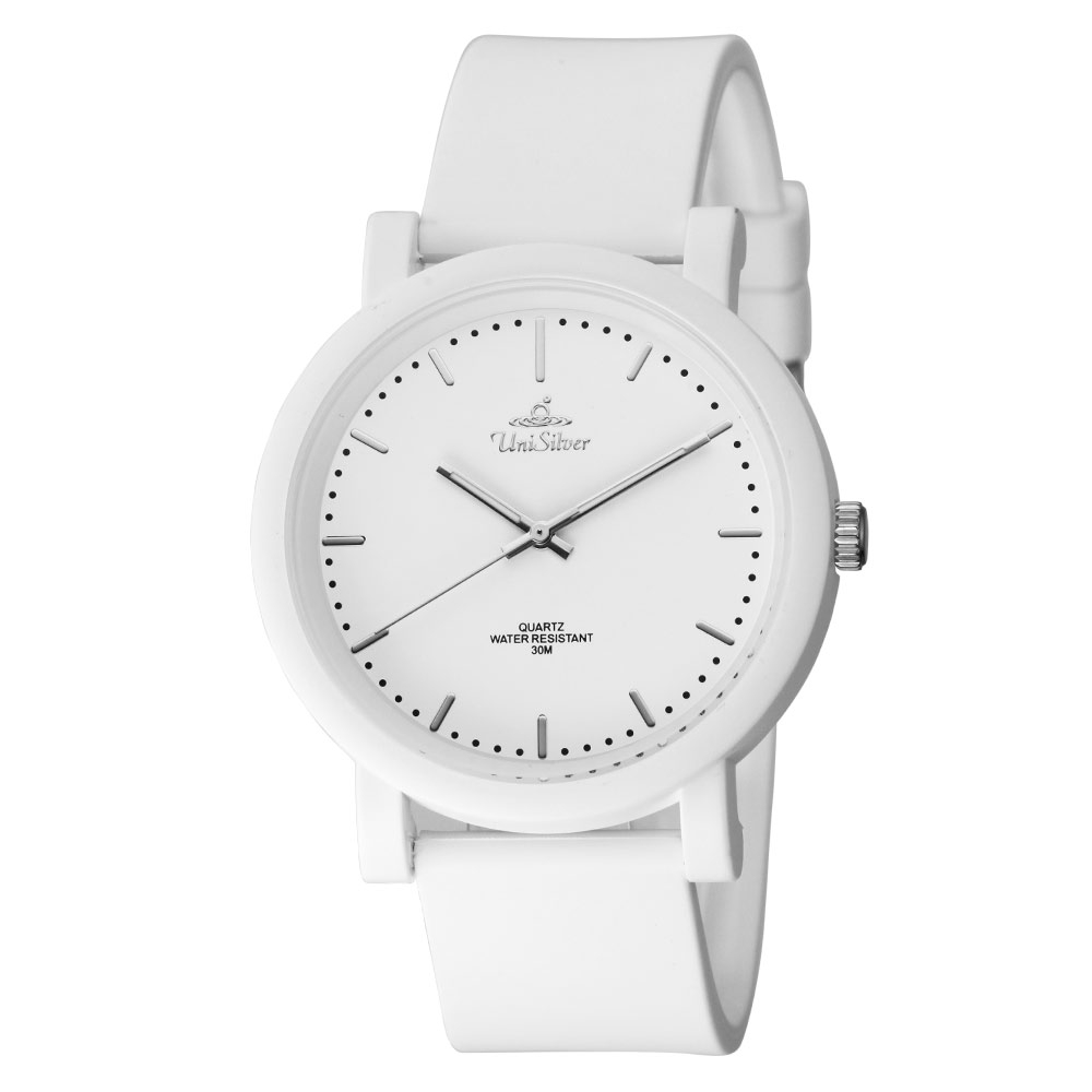 UniSilver TIME DUSK GEAR Unisex Analog White Rubber Watch KW3757-1008 ...