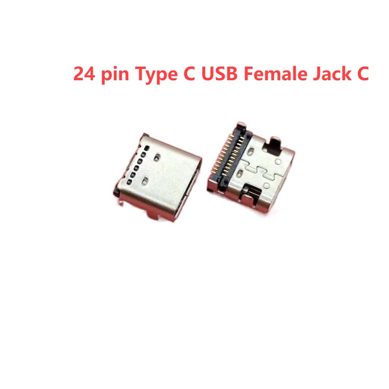 New Arrival 24 Pin Type C USB Female Jack C Micro USB Power Jack Socket ...