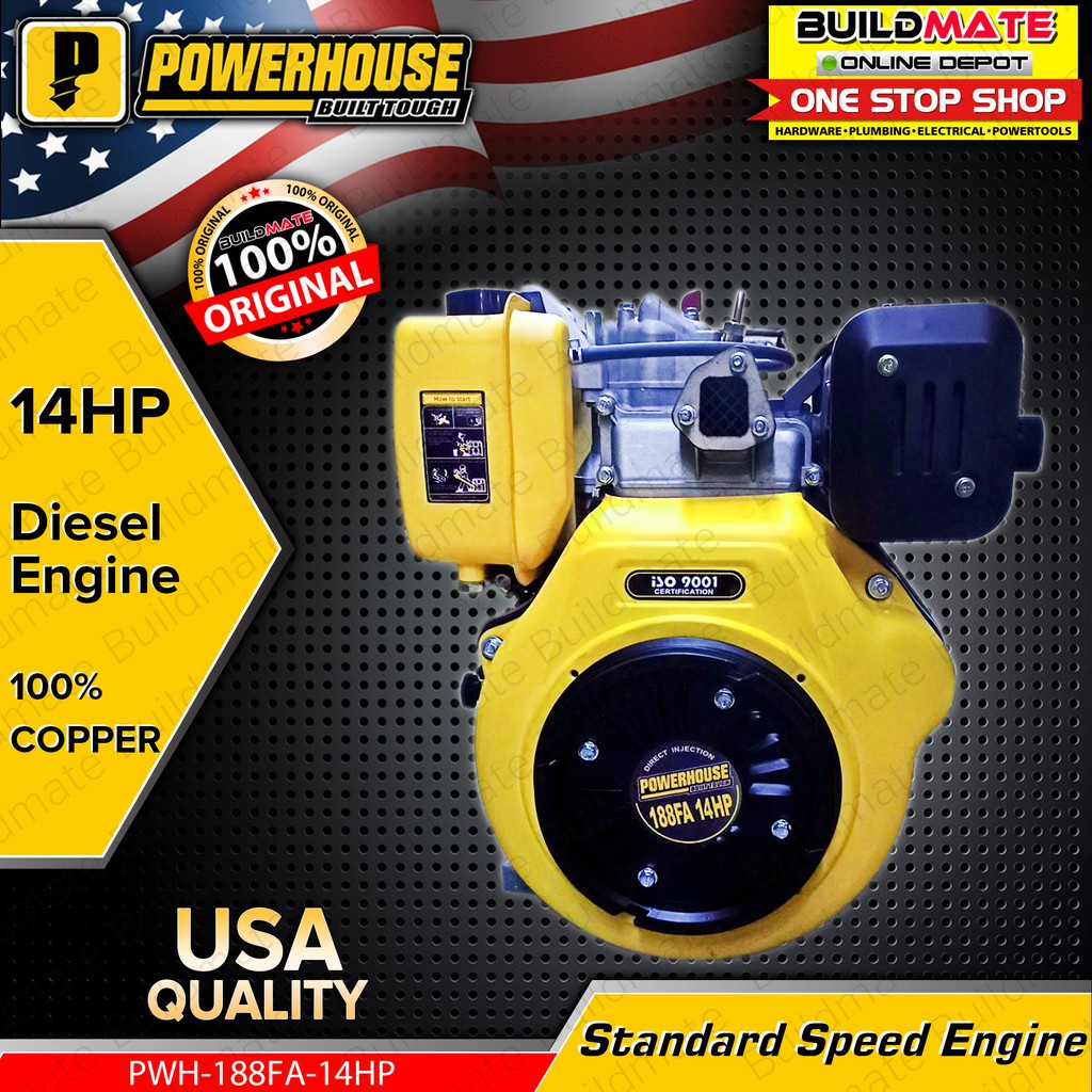 POWERHOUSE 14HP Industrial Diesel Standard Speed Engine 3,600RPM 14HP ...