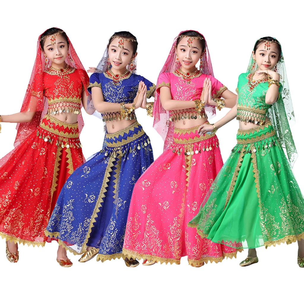 Lolanta Kids Girls Belly Dance Costume Halloween Outfit Tribal Top ...