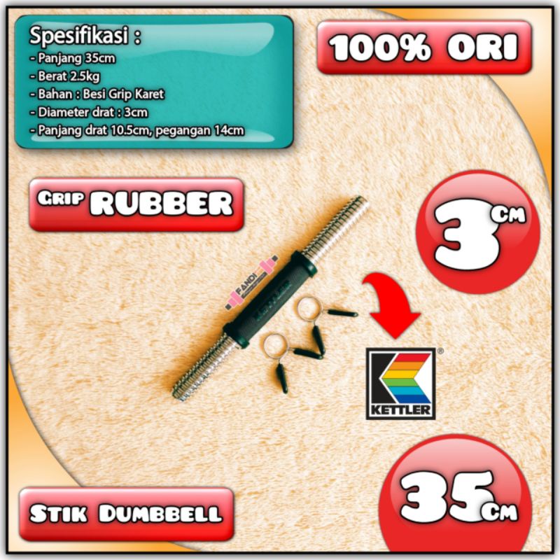 Kettler stick dumbell 35cm original - stick dumble 35cm - stick ...