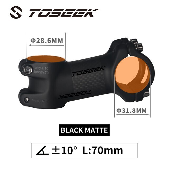 [COD] TOSEEK Carbon Stem Road Bike Stem 17/25/35 Degree Bicycle Stem ...