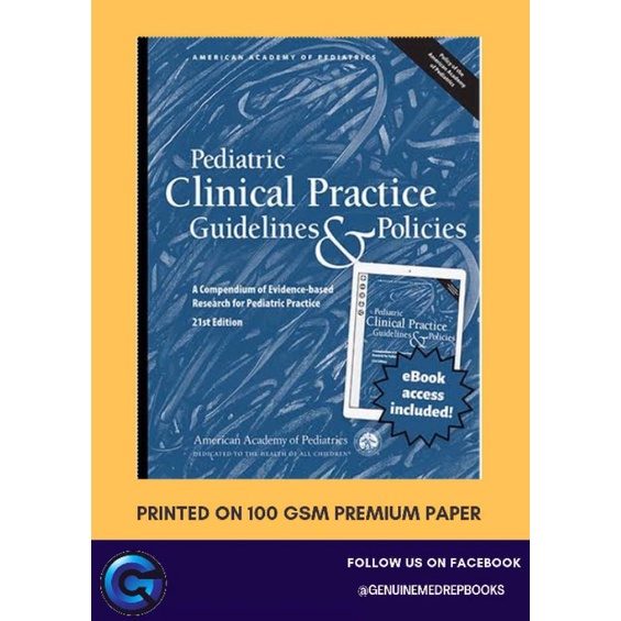 PEDIATRIC PRACTICE GUIDELINES AND POLICIES 21ST EDITION | Shopee ...