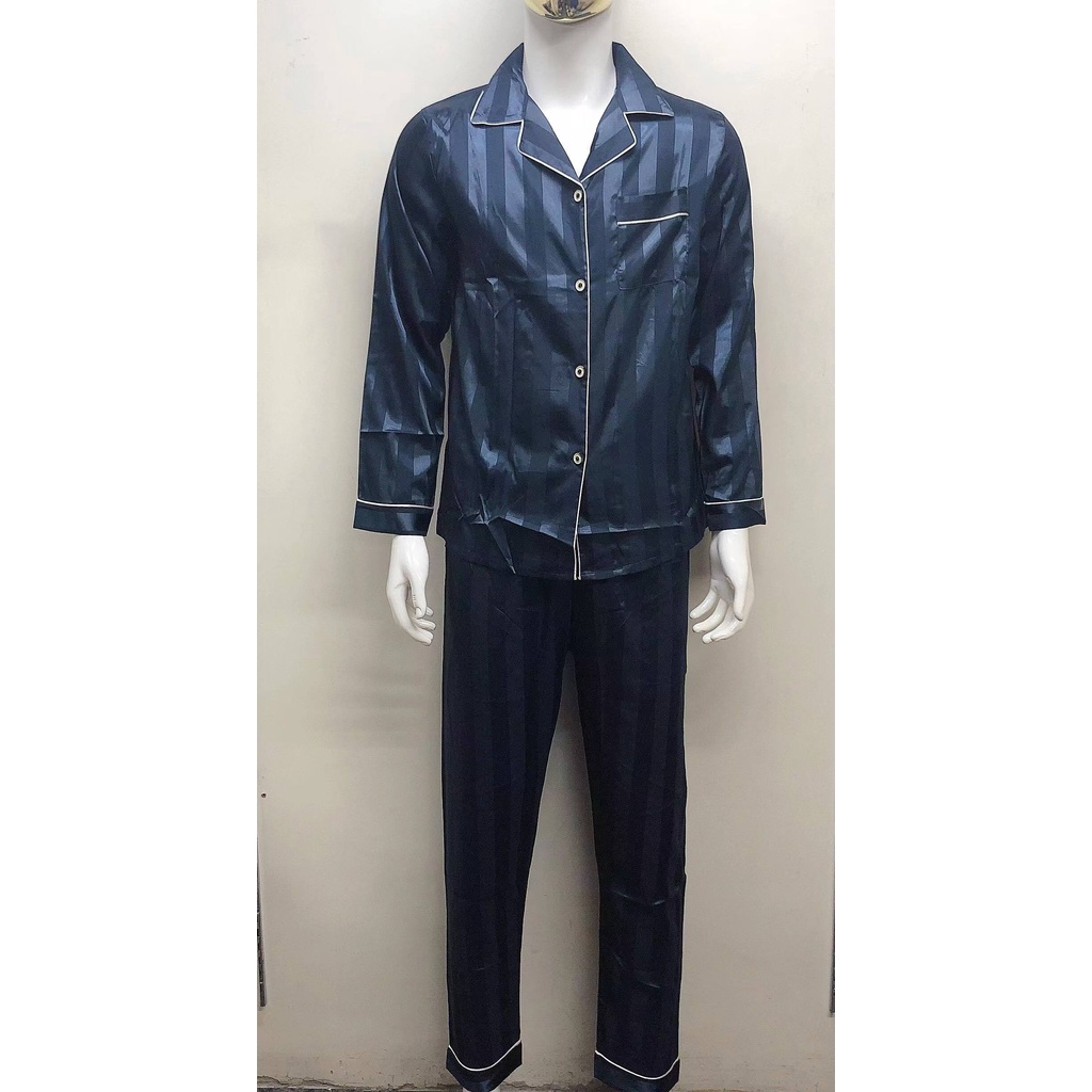 HS*829*Men's Satin Pajama Terno sleepwear Loungewear pajama set Silk ...