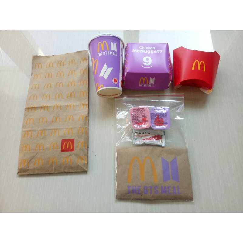 Limited edition BTS Meal McD packaging set | Shopee Philippines
