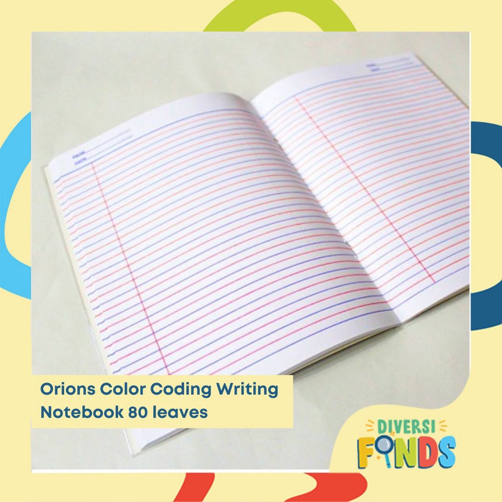 Orions Color Coding WRITING Notebook W/Plastic Jacket 80lvs- Set of 3 ...