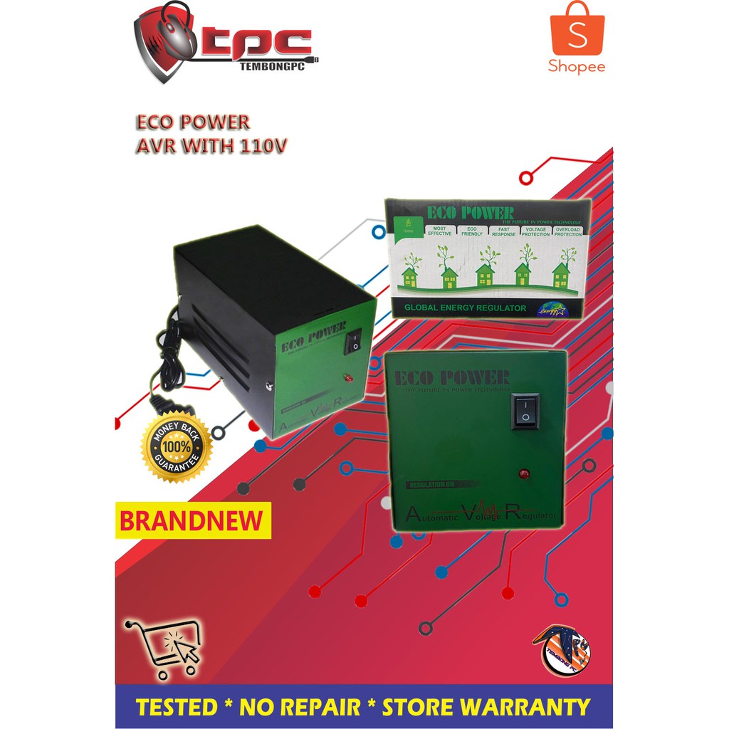 ECO POWER 220 AVR WITH 110V for PC | Shopee Philippines