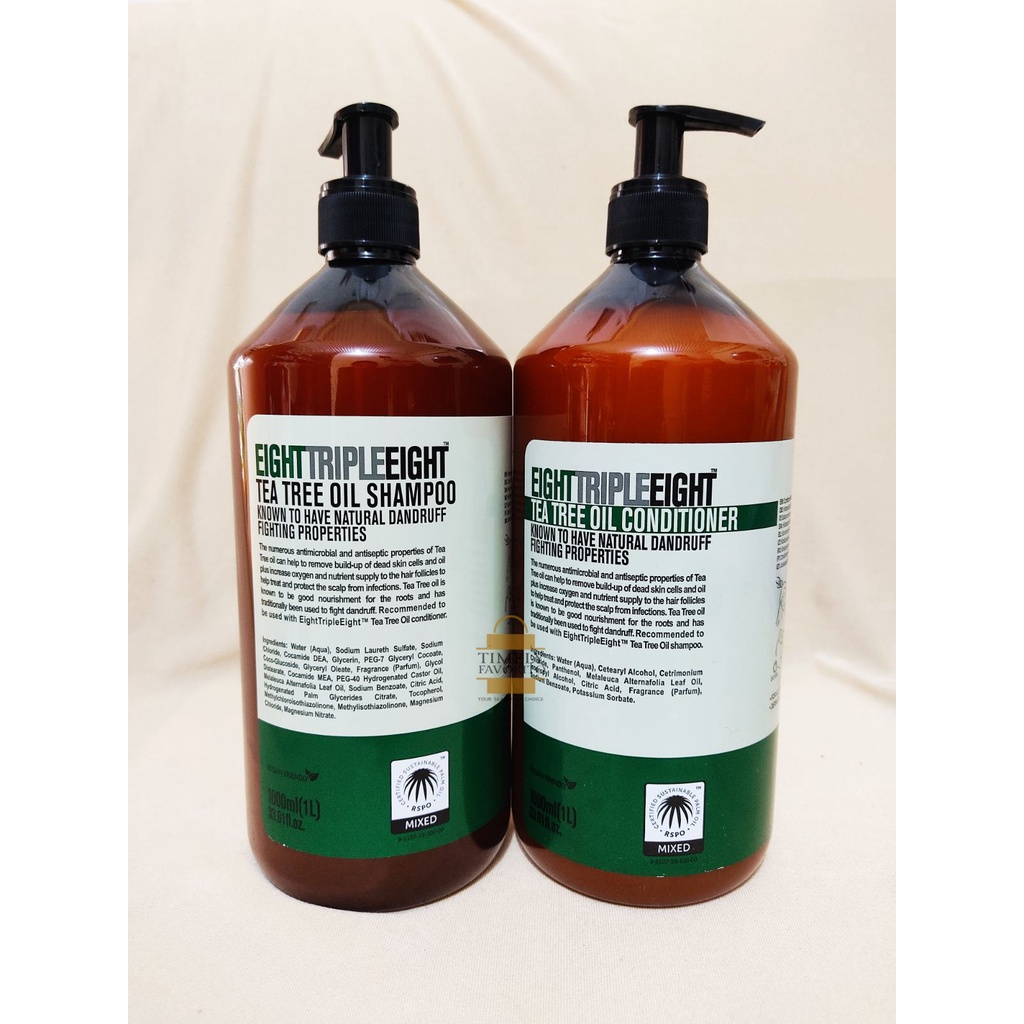 Eight Triple Eight Tea Tree Shampoo/Conditioner 1L | Shopee Philippines