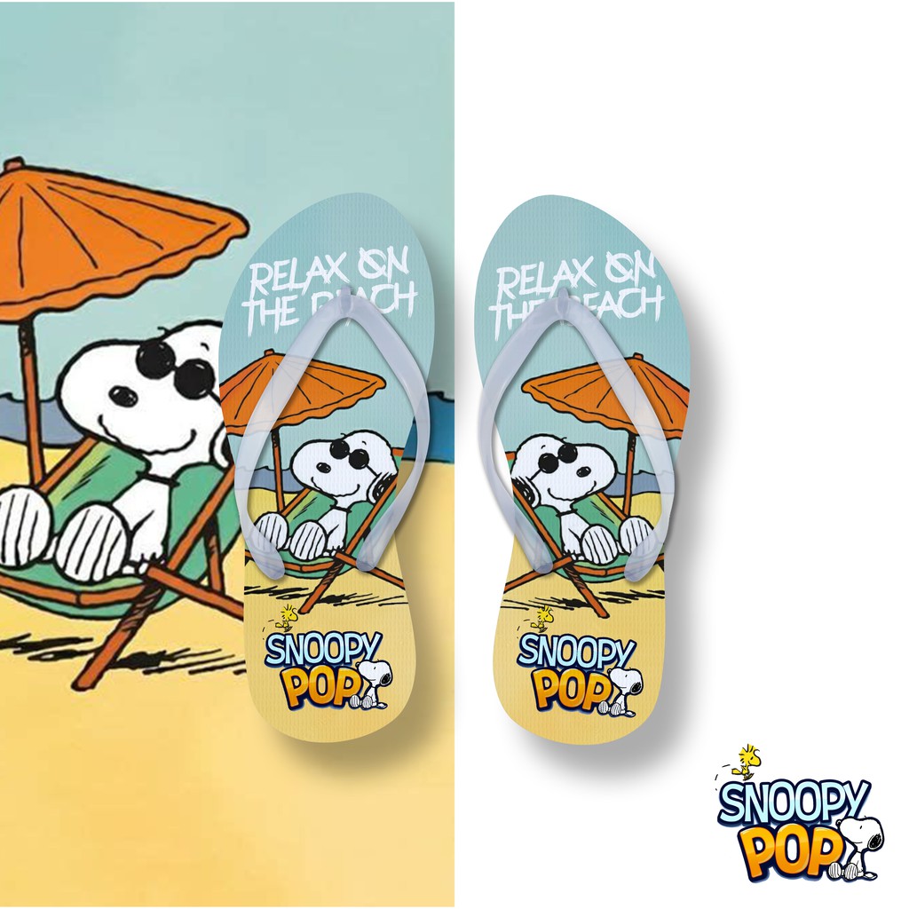 Snoopy Pop Cartoon Adult Women's Flip Flops | Shopee Philippines