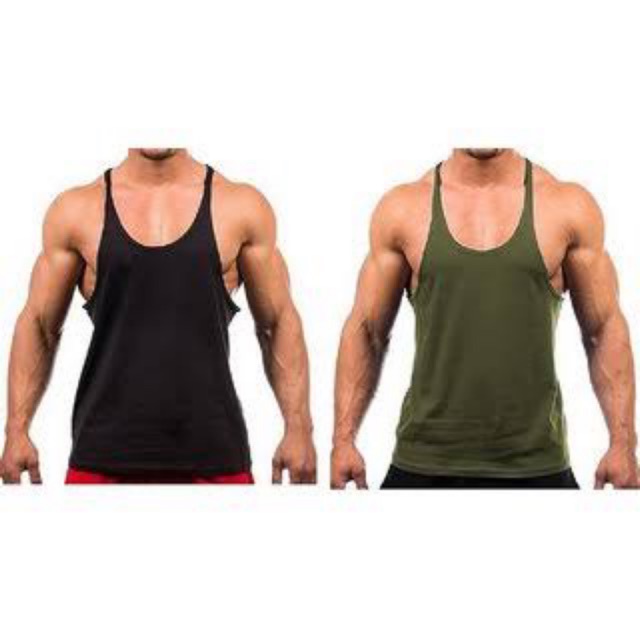 COD Bodybuilding muscle gym sando deep cut exercise shirt black blue ...