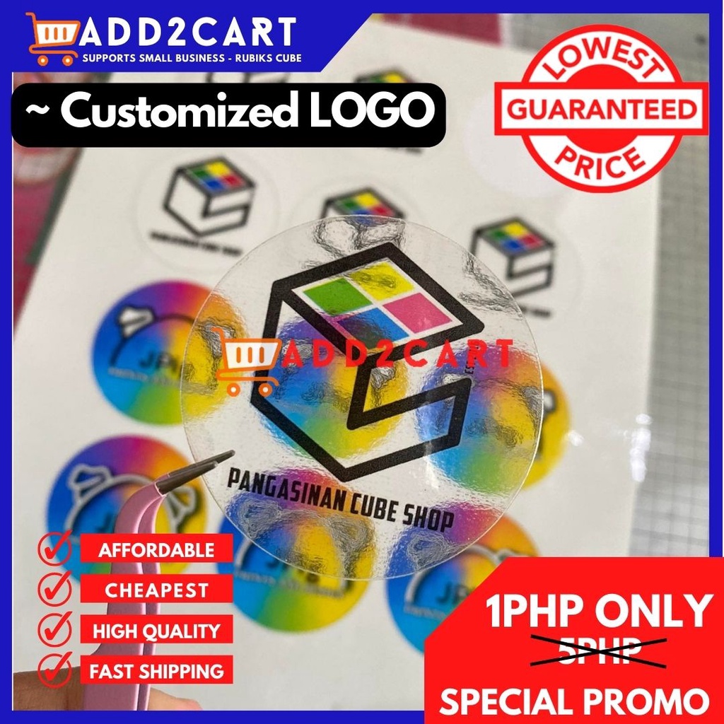 Customized Waterproof and Fadeproof Logo, Brand Sticker Label ...