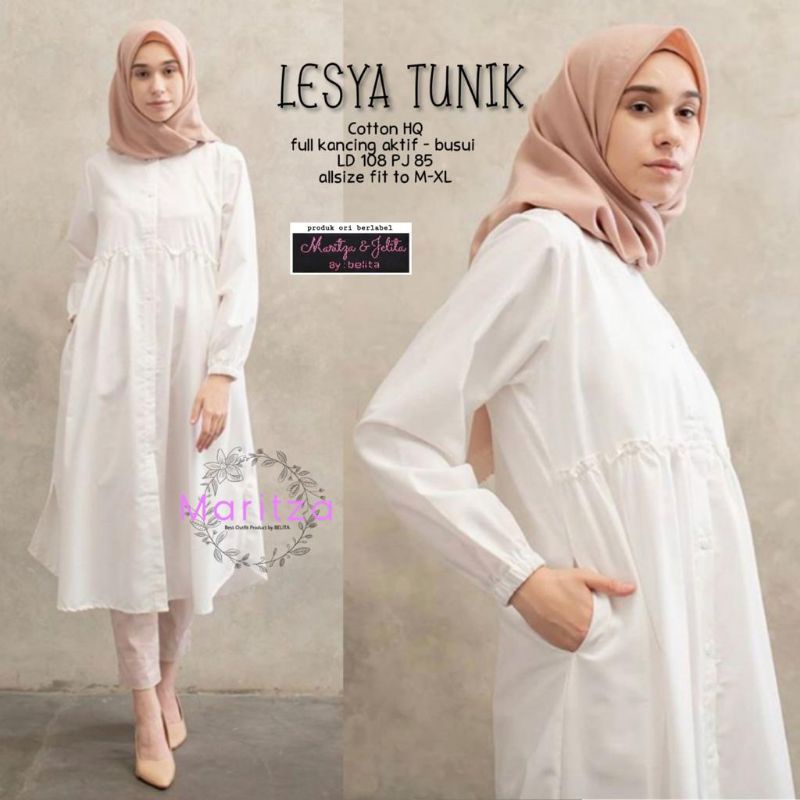 PUTIH Lesya Tunic White by Maritza (White Stock Before Order) | Shopee ...