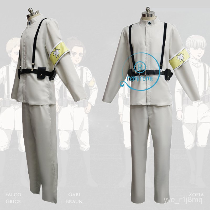 Attack on Titan Final Season Marley Solider Uniform Falco Grice Gabi ...