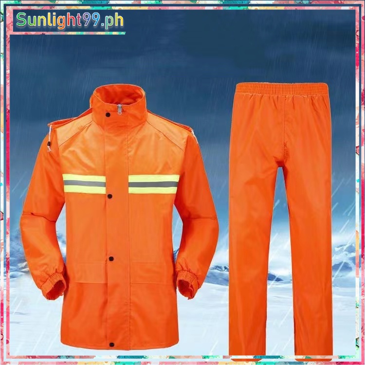 High quality orange raincoat with reflector makapal kapote rain coat ...