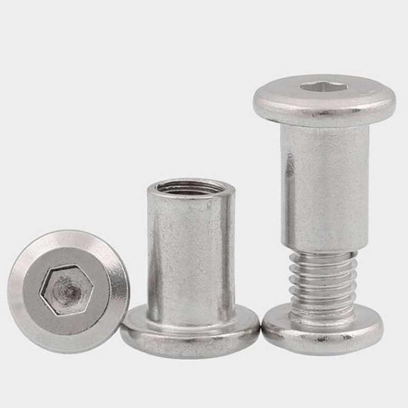 304 Stainless Steel Large Flat Head Inner Hexagon Screw Pair Knock ...