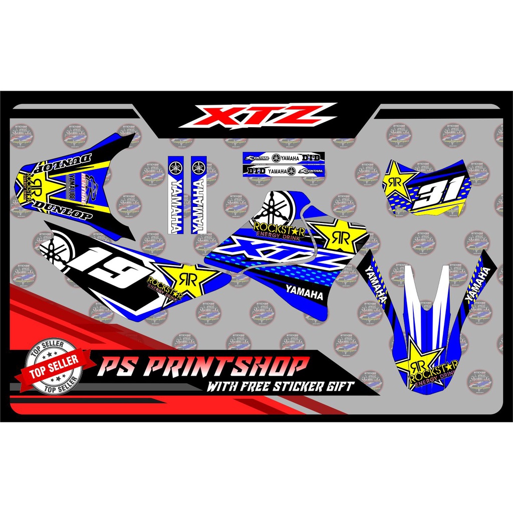 XTZ 125 yamaha full set sticker decals durable and high quality (Batch ...