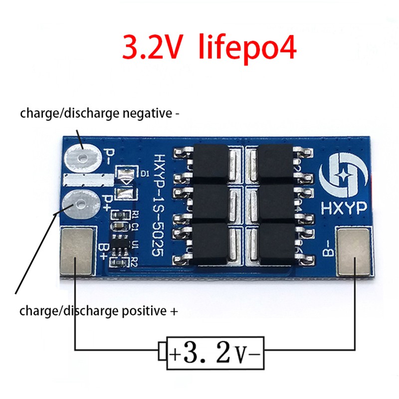 1S 3.2V 25A lifepo4 Lithium Iron Phosphate Battery Protection Board 1 Cell 3.6V anti-overcharge ...