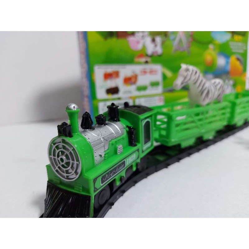 FARM TRAIN/BATTERY OPERATED TOY/RAILROAD TRAIN WITH ANIMALS FIGURE ...