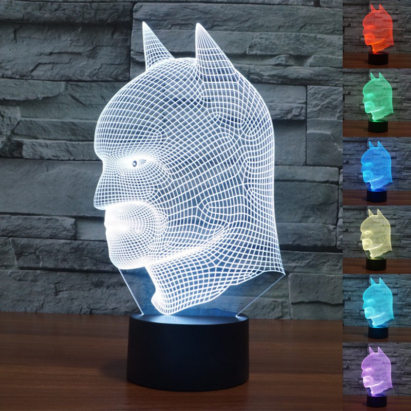 Batman DC Super Hero Night Light 7 Colors Gradient Dark Knight USB LED ...