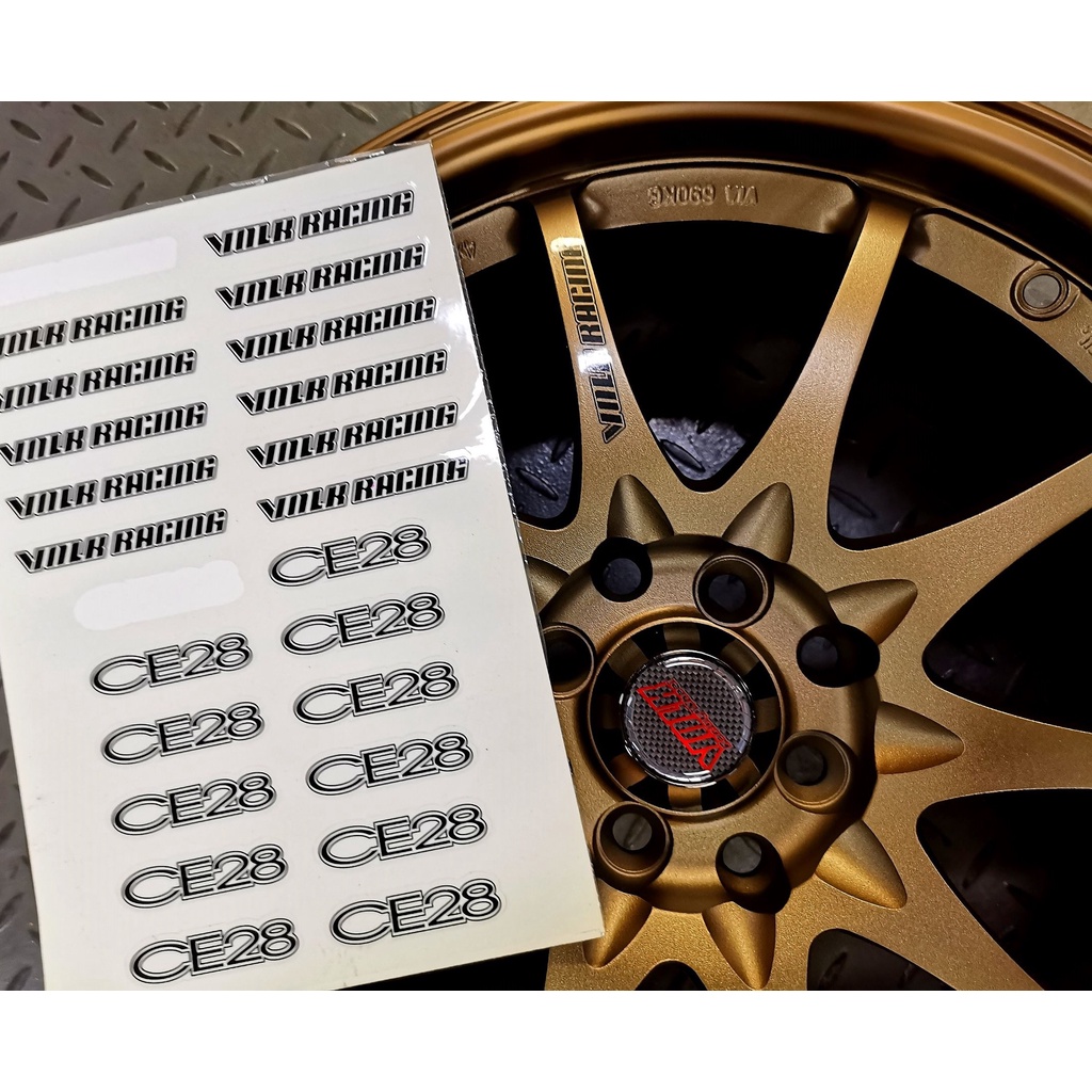 RIM STICKER RAYS VOLK RACING CE28 1SET(4PCS)/Ce28 Auto Option Sticker ...