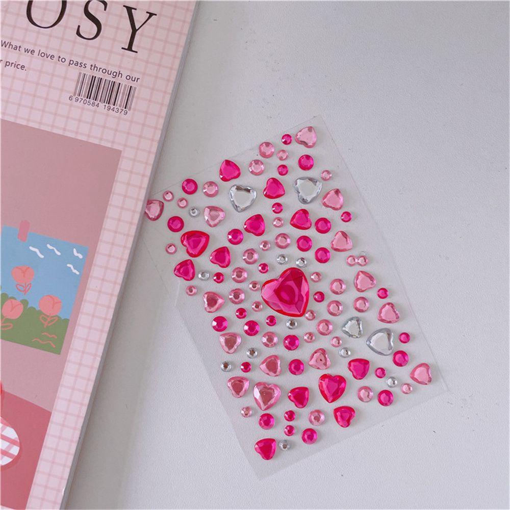 LANFY Acrylic Heart Sticker For Children 3D Sticker Stationery Sticker ...